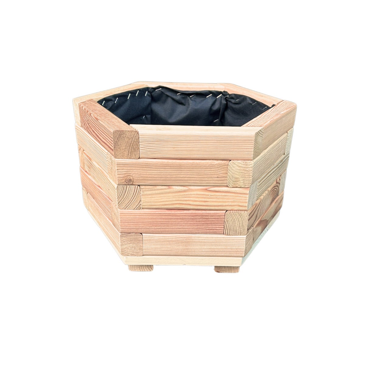 Hexagon Plantenbak 6-Hoek Larikshout Ø37 x 25 cm